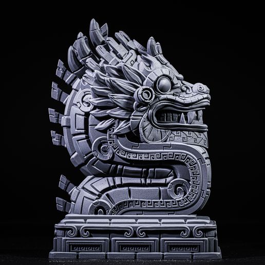 🐉 Aztec Dragon bust (Pre-Supported)・ 3D File for ・Cults