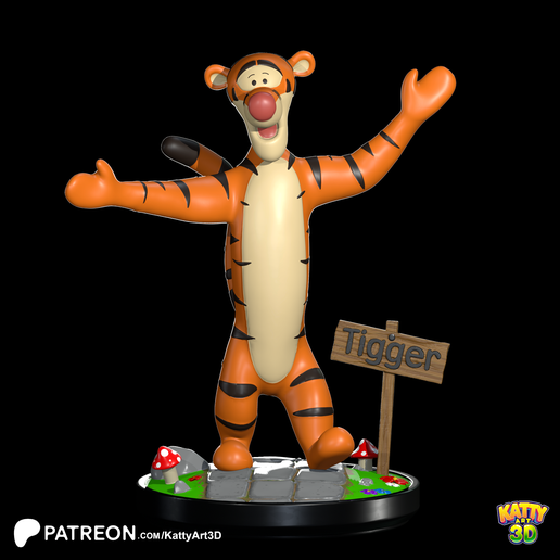 🎉 Tigger just bounced into the 3D world / Tigger just bounced into the ...
