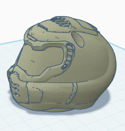 STL file Doom slayer head helmet keychain 🪖 ・3D printer design to ...