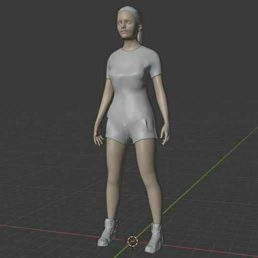👩 M2 - Young woman standing・ STL File for ・Cults