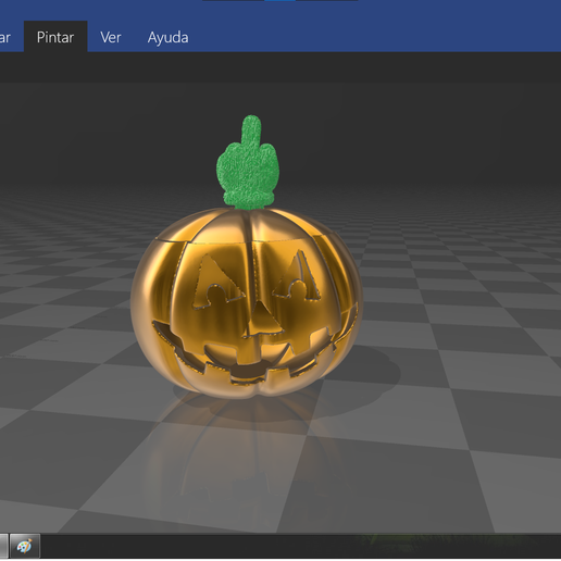 STL file PUMPKIN MIDDLE FINGER 🎃 ・Template to download and 3D print・Cults