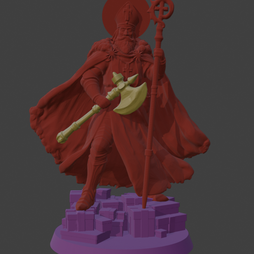 🎲 Saint Nicholas - Tabletop Wargame Proxy Santa・ STL File for 3D ...