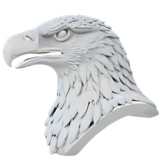 🦅 Screaming Eagle Head Bust・ STL File for 3D printing・Cults
