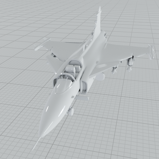 STL file SAAB J39 JAS39 fighter aircraft ️ (OBJ)・3D printer design to ...