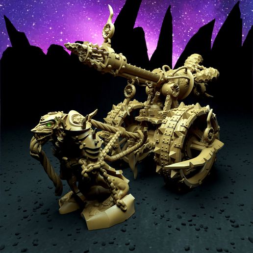 🔫 Ratkin Lighting Cannon Siege Weapon | Fantasy Miniature・ 3D File for ...