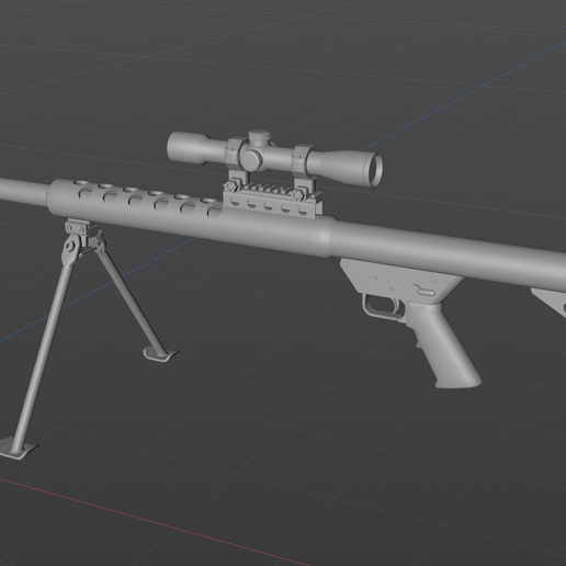 OBJ file US BFG-50 sniper rifle digital model 🔫 ・3D printer model to ...