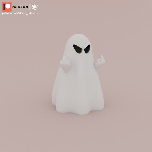 🎃 Halloween special Angry Ghost・ STL File for ・Cults