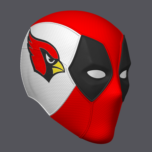 🪖 Deadpool Helmet with Arizona Cardinals Football logo (Adult wearable ...