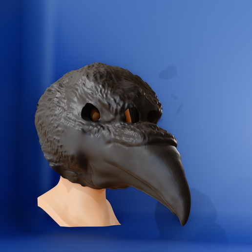 🐦 Raven mask prop, movie set costume, alligator party wear 3d printing ...