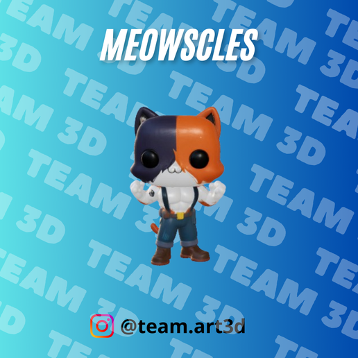 STL file funko pop meowscles fortnite 🦸 ・3D printer model to download・Cults