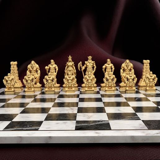 ♟️ Titan Chess Set STL | 3D Printable Mythology Chess Pieces・ STL File ...