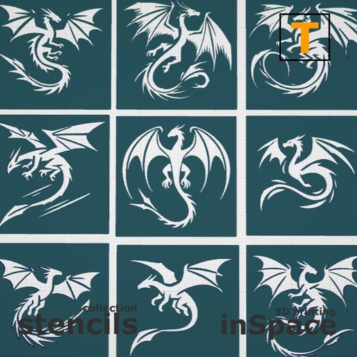 dragon stencil design