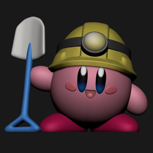 🚧 Kirby Construction Worker・ STL File for 3D printing・Cults