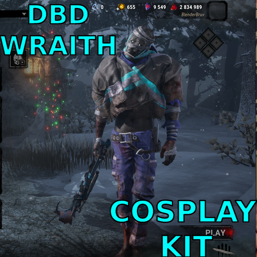 😵 Cosplay Dead By daylight DBD Wraith Default Night Whistler Cosmetic ...