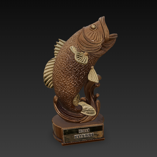 🎣 FISHING TROPHY 1・ STL File for 3D printing・Cults