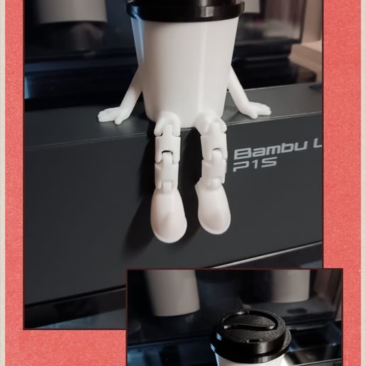 ☕ Articulated Coffee Buddy・ STL File for 3D printing・Cults