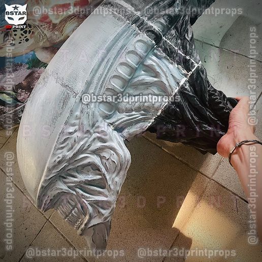 👽 Alien Xenomorph Head Decor Wearable Cosplay・ 3D File for 3D printing ...