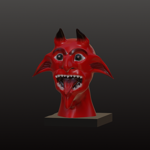 STL file Devil Head Bust 😈 (OBJ)・3D printer design to download・Cults