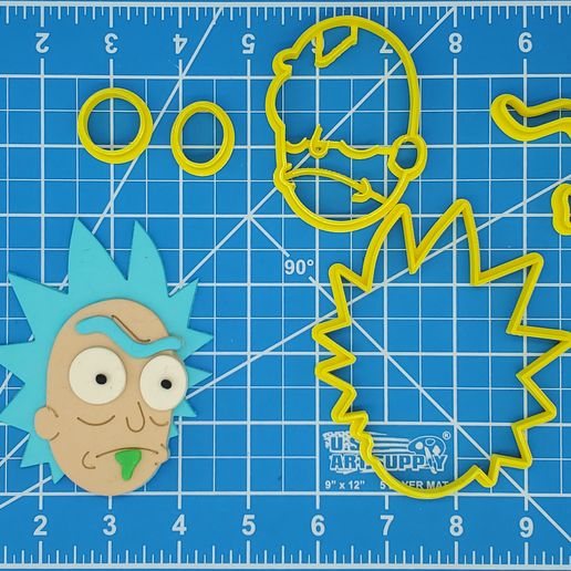 🍪 Rick Face Multipiece Fondant Cookie Cutter Set Multiple Sizes・Free 3D ...