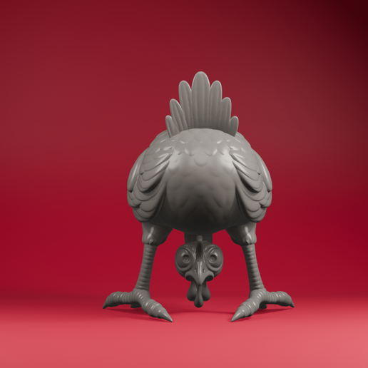 🐔 Huhn mit Kopf unter dem Hintern STL - Lustige Haltung Desk Toy・ STL ...