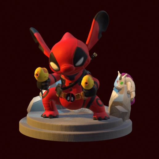 👾 Deadpool STITCHPOOL STITCH disney・ STL File for 3D printing・Cults