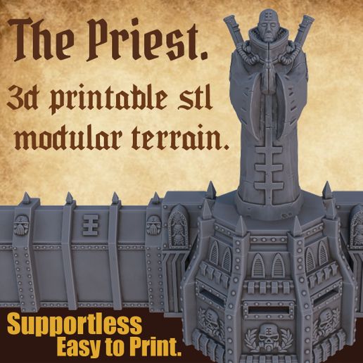 ⛪️ Statue of Warden Priest - Full Colletction・ 3D File for 3D printing ...