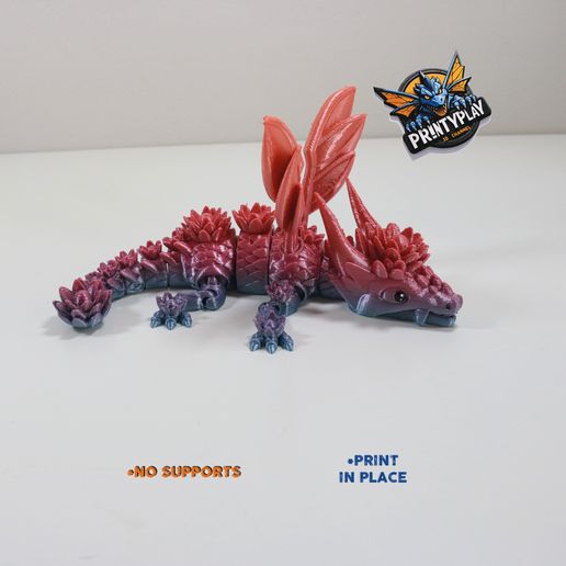 🪷 Lotus flower baby dragon・ STL File for 3D printing・Cults