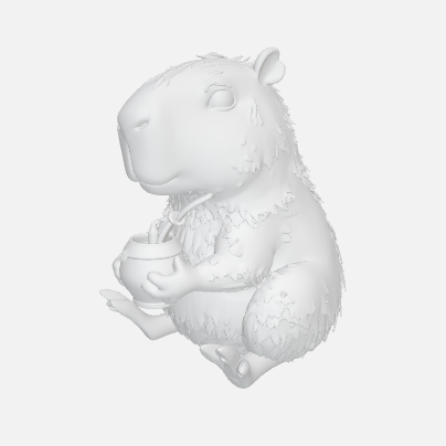 🍹 Chibi Capybara Drinking Mate – Kawaii 3D Print Model・ OBJ File for 3D ...