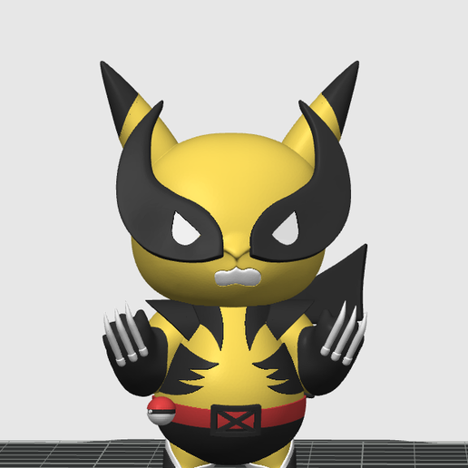 👾 Wolverine Pikachu Chibi Mashup・ 3MF File for 3D printing・Cults