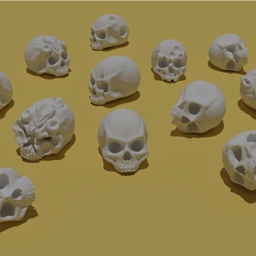 ⚔ Skulls・Free STL File for ・Cults