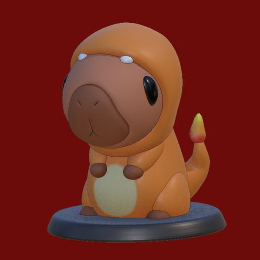 3D file Pokemon Capibara Charmander 🐉 ・3D printing model to download・Cults