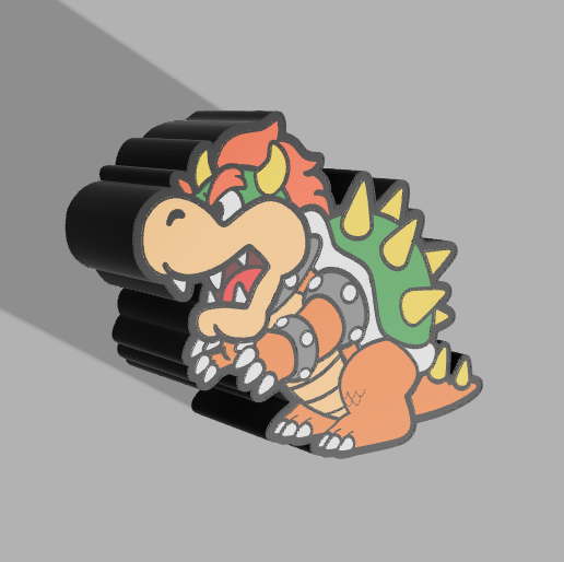 🐢 BOWSER LED LAMP・ STL File for 3D printing・Cults