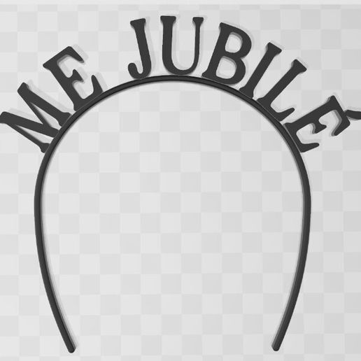 🥳 Me Jubilé Headband・ STL File for 3D printing・Cults
