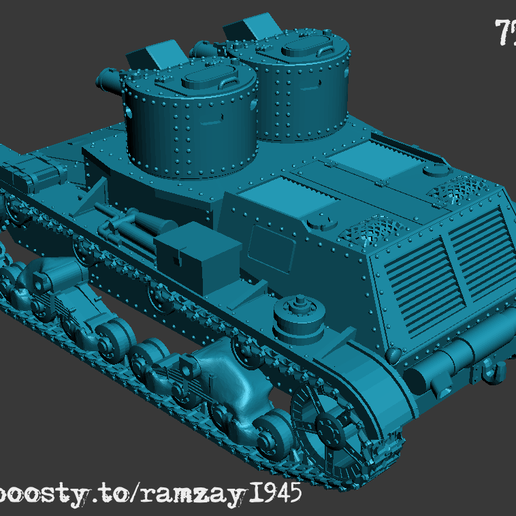 STL file 7TP DW 1:100 🇵🇱 ・3D printable model to download・Cults