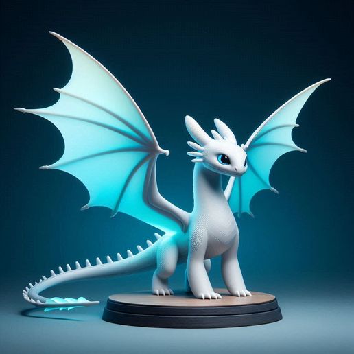 🐉 the Light Fury・ STL File for 3D printing・Cults