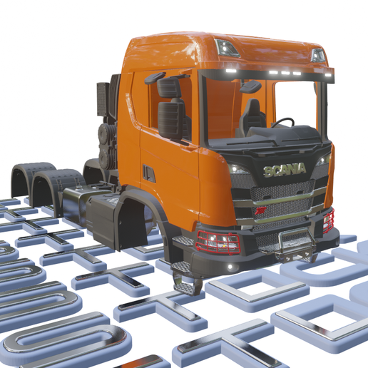 🚚 SCANIA XT G SERIES 1/14 RC ADAPTABLE・ 3D File for 3D printing・Cults