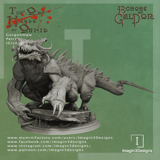 3D file Gorgonmaw Petrifier (Giant Basilisk) 👹 ・3D printer design to ...