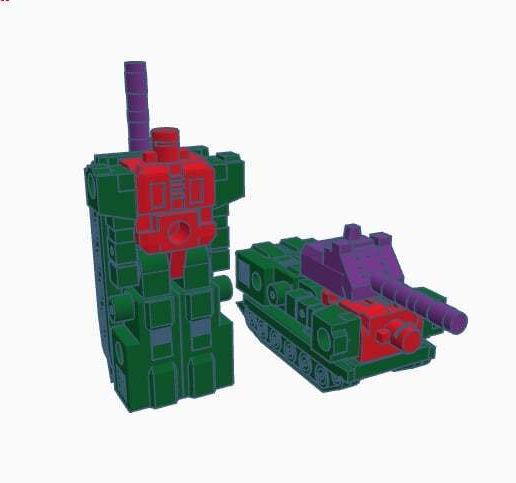 STL file Mini-Tank Transformers Parts Blockman 🤖 ・3D printer model to ...