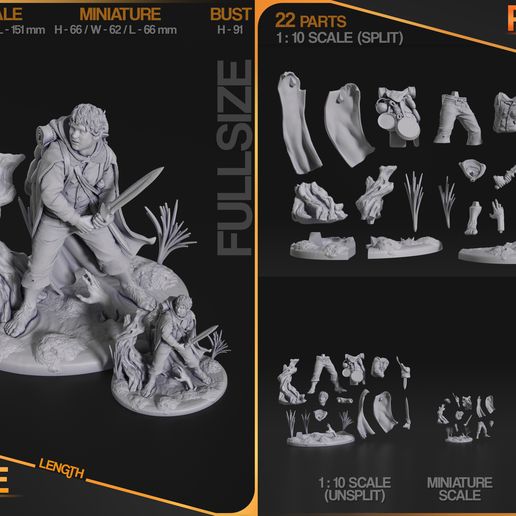 🗿 Samwise Gamgee - Lord of the Rings・ 3D File for 3D printing・Cults