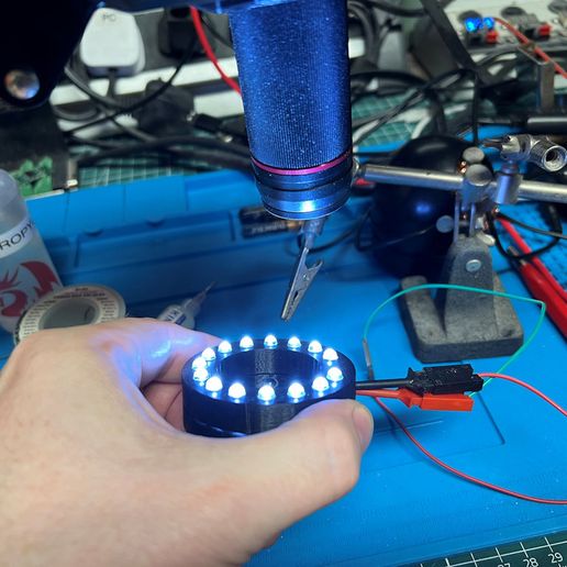 🔬 35mm Microscope LED Ring Light・Free 3D File for ・Cults