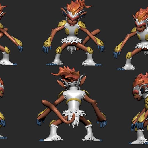 🐉 Pokemon - Infernape with 2 poses・ STL File for ・Cults
