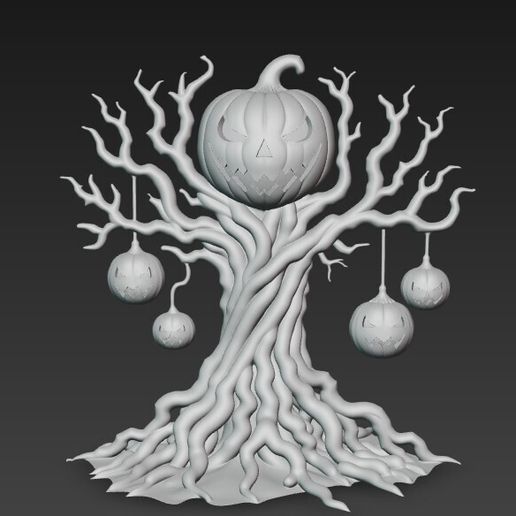 pumpkin tree drawing