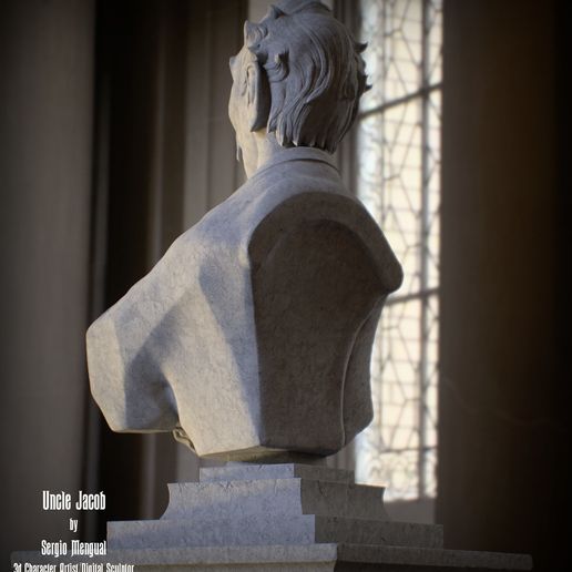 👻 Haunted Mansion Uncle Jacob 3D Printable Bust DELUXE VERSION・ 3D File ...