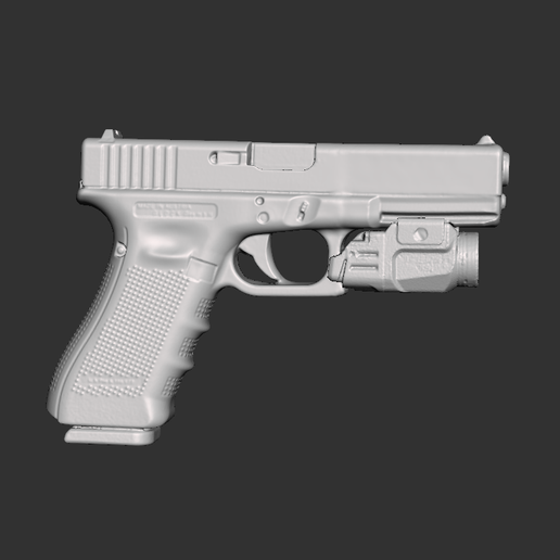 STL file Glock 17 Gen4 Streamlight TLR7 X Real Size Scan 3D Gun Mold 🔫 ...