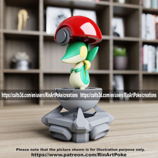 Archivo STL Snivy in the pokeball from Pokemon 🐉 ・Modelo de impresión ...
