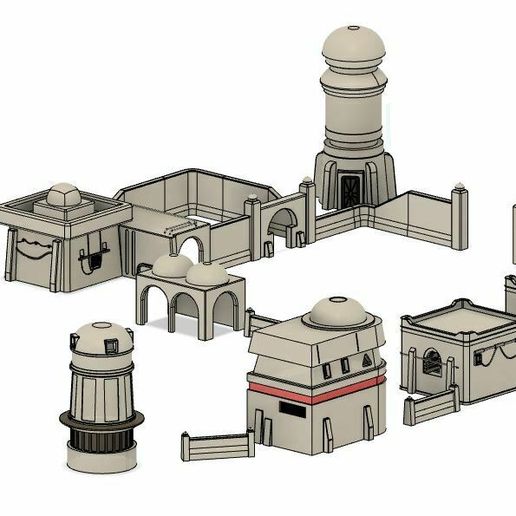 ⭐ Star Wars Legion Tatooine Terrain bigger Version 2・ STL File for ・Cults