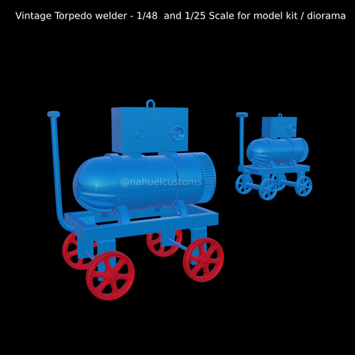 🚗 Vintage Torpedo welder - 1/48 and 1/25 Scale for model kit / diorama ...