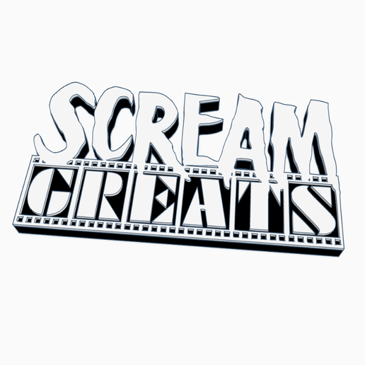 STL file SCREAM GREATS Logo Display by MANIACMANCAVE3D 👾 ・3D printable ...