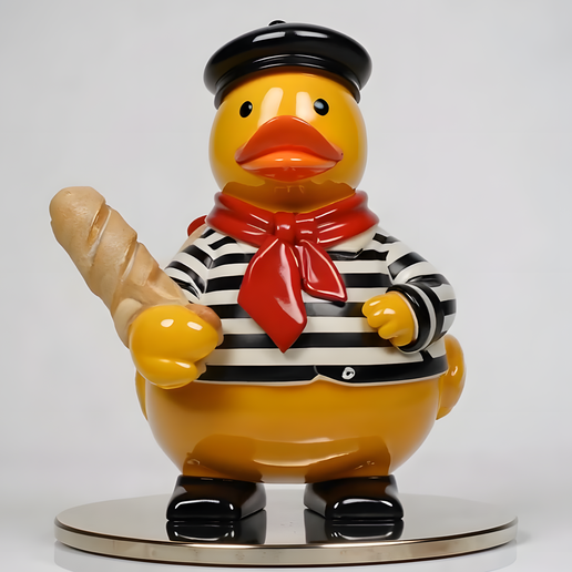 🧑‍🎨 French Artist Duck・ STL File for 3D printing・Cults