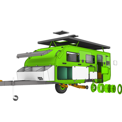 🚐 Swag camper trailer off road with interior 3d print model・ STL File ...